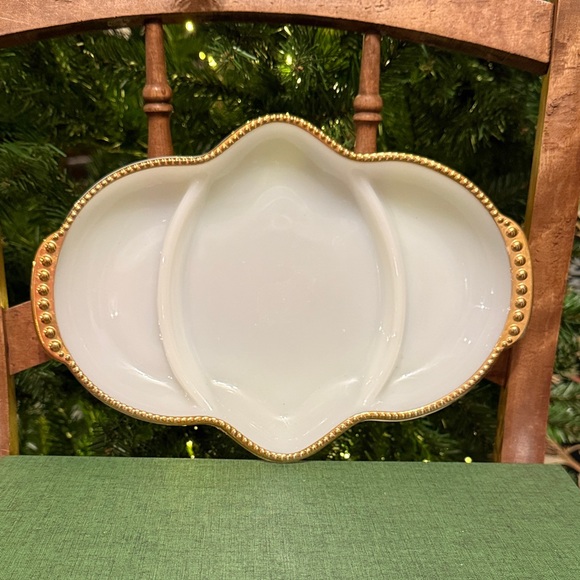 Fire King | Dining | Vintage 94s Fire King Milk Glass Divided Relish ...